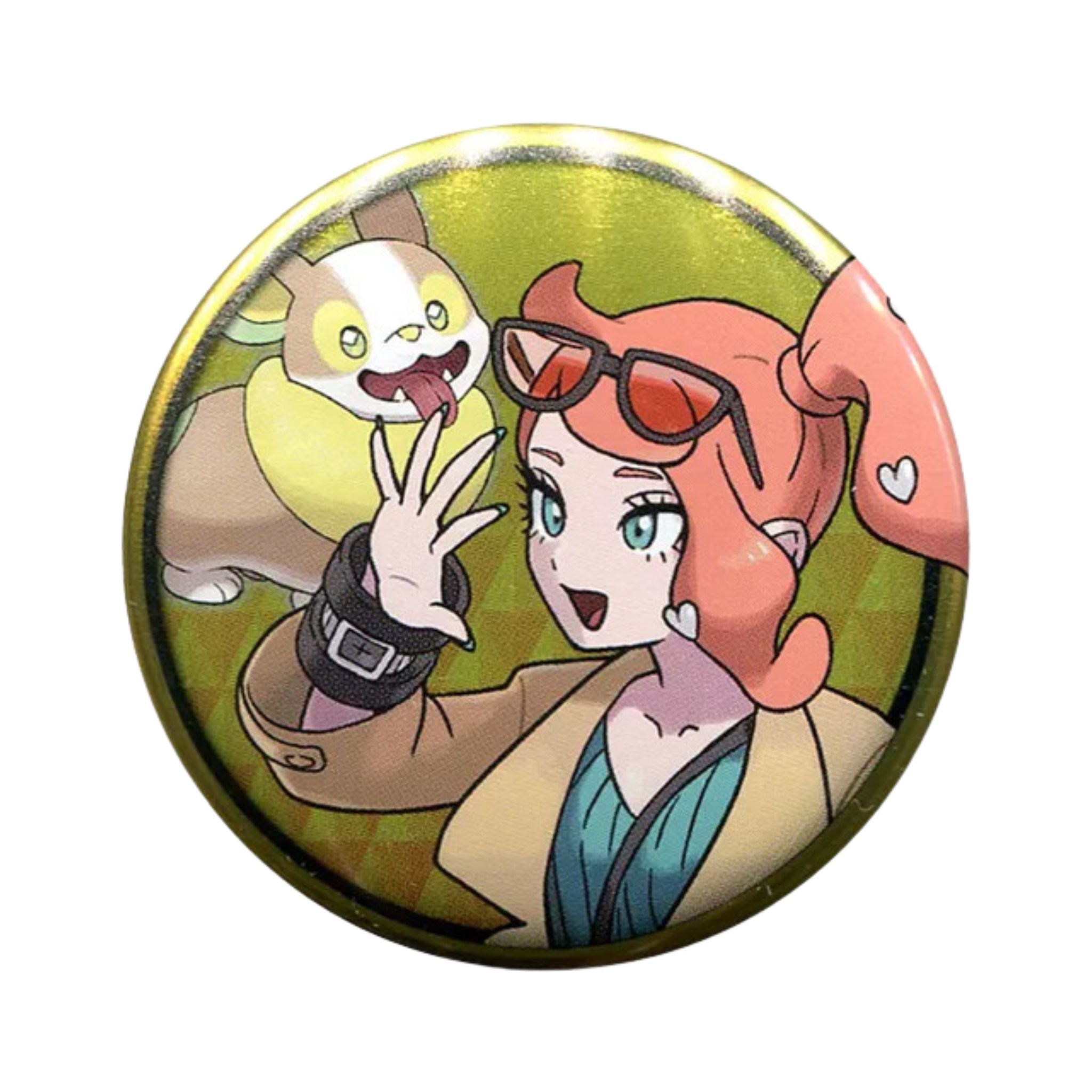 Trainer Can Badge - Sonia with Yamper | PokeTrainerVerse